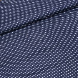 Bavlněné plátno 103000/7676 BLUE, bílý puntík na tmavě modré, š.140cm ...