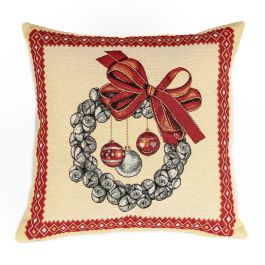 Dekorační polštářek / povláček vánoční RETRO ROLNIČKY, červená, 45x45cm ...