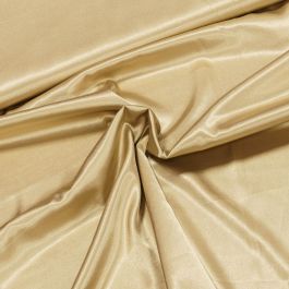 Satén elastický STR SAT 005, jednobarevná zlatá / béžová, š.150cm ...